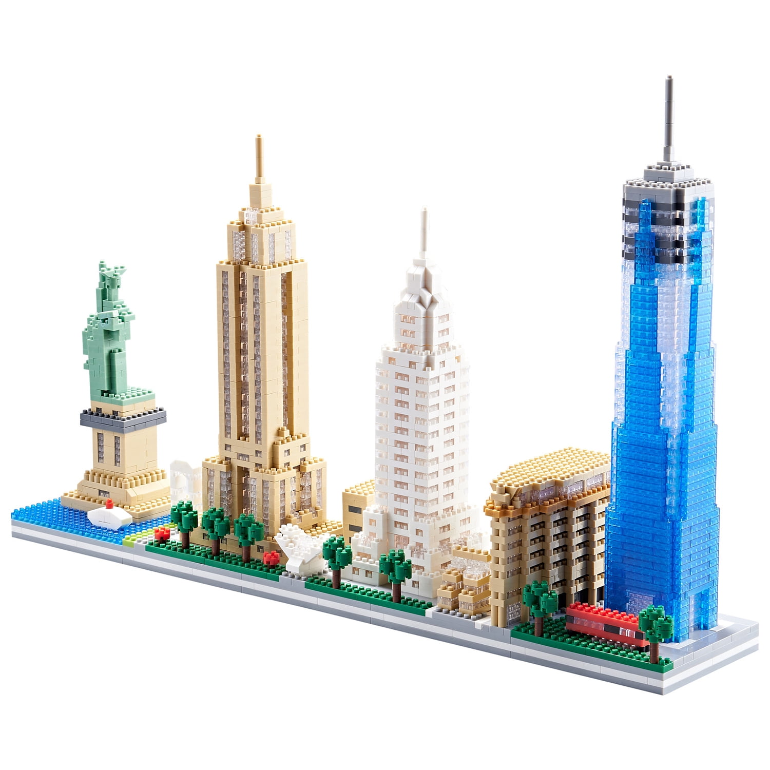 TzFioy New York Skyline Building Blocks Set (3452Pcs) Famous World Architecture Educational Toys ...