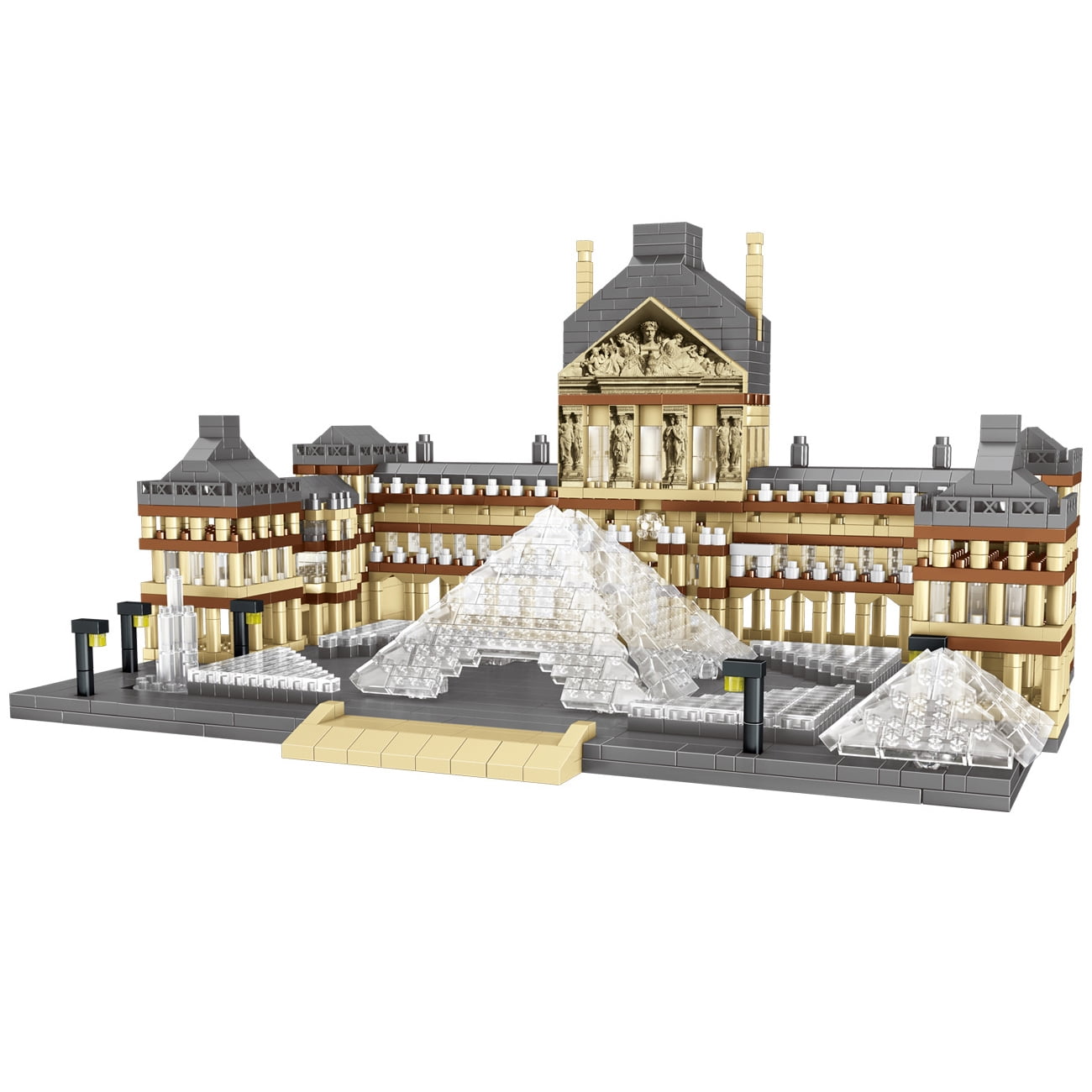 TzFioy Paris Louvre Museum Micro Brick Building Set (3377 Pieces ...
