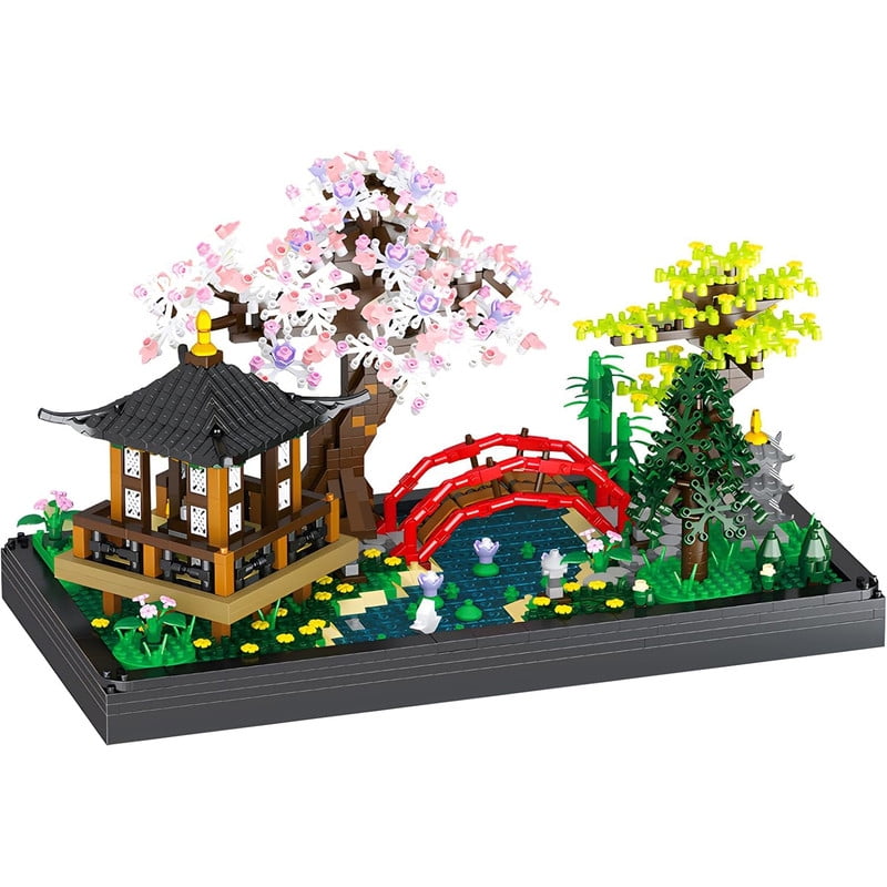 TzFioy Tranquil Japanese Garden with 2 Minifigures Building Blocks Set ...