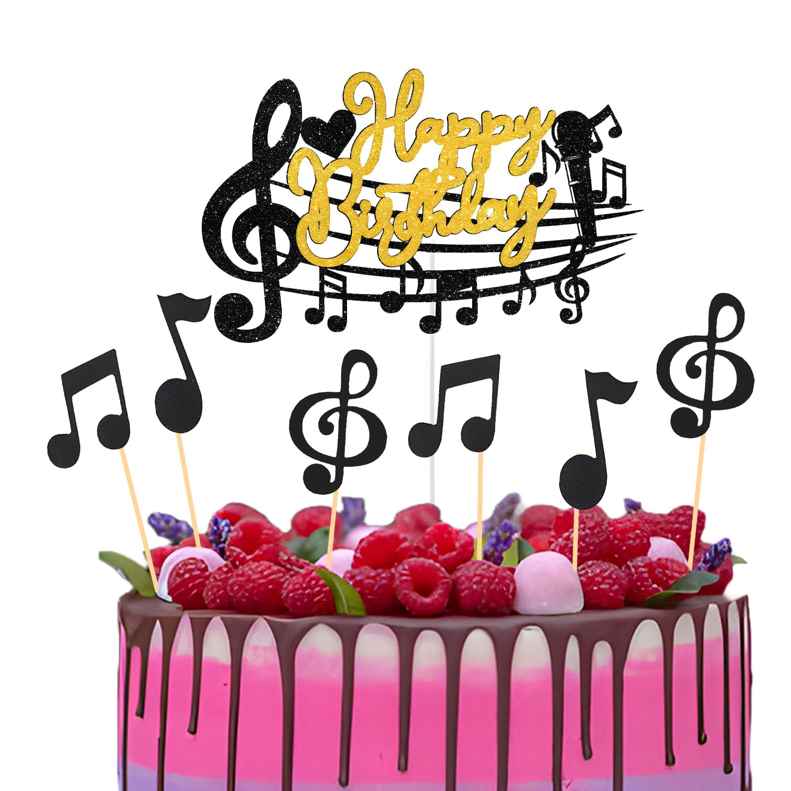 KLHKLH Music Score FEV6 Cake Decoration Happy Birthday Cake Toppers ...