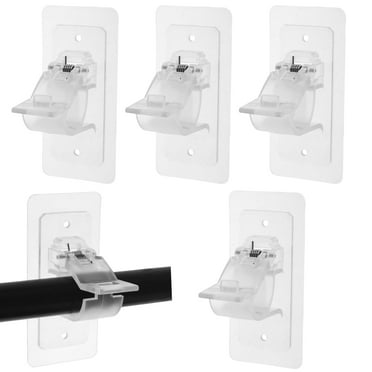 No Drill Curtain Rod Brackets, 2 Packs Self Adhesive Curtain Rod Hooks ...