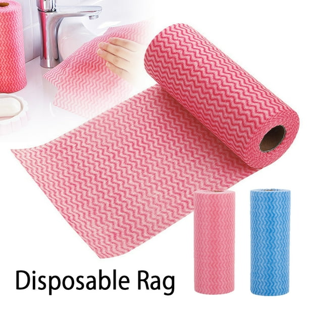 Tzgsonp 50 Sheet/Roll Disposable Kitchen Dish Rags Kitchen Dish Cloths ...