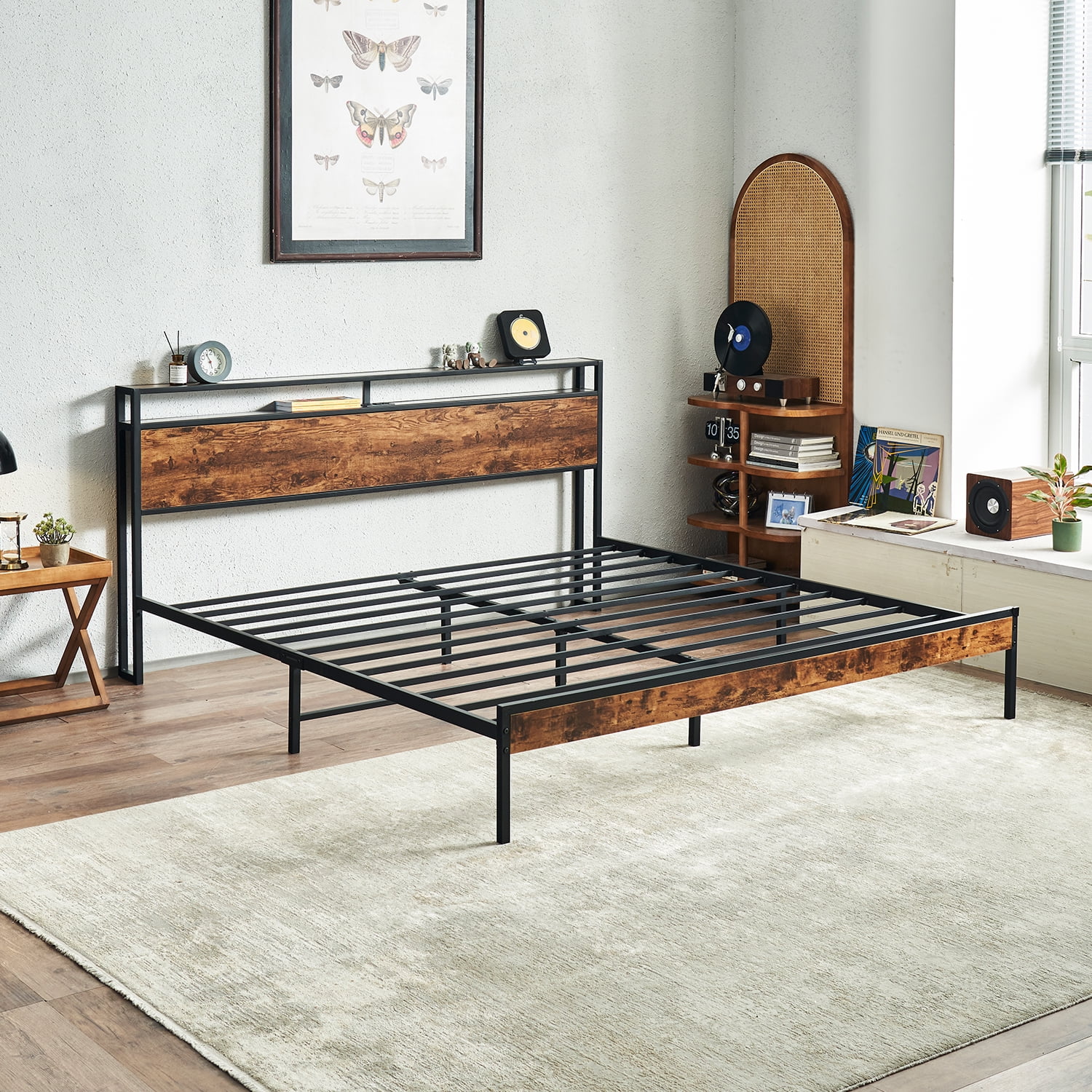 Bed frame with electrical outlet store