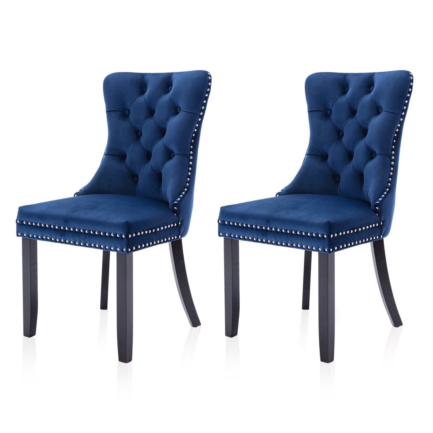 Tzicr Tufted Dining Chairs Set of 2, Upholstered Dining Chairs with ...