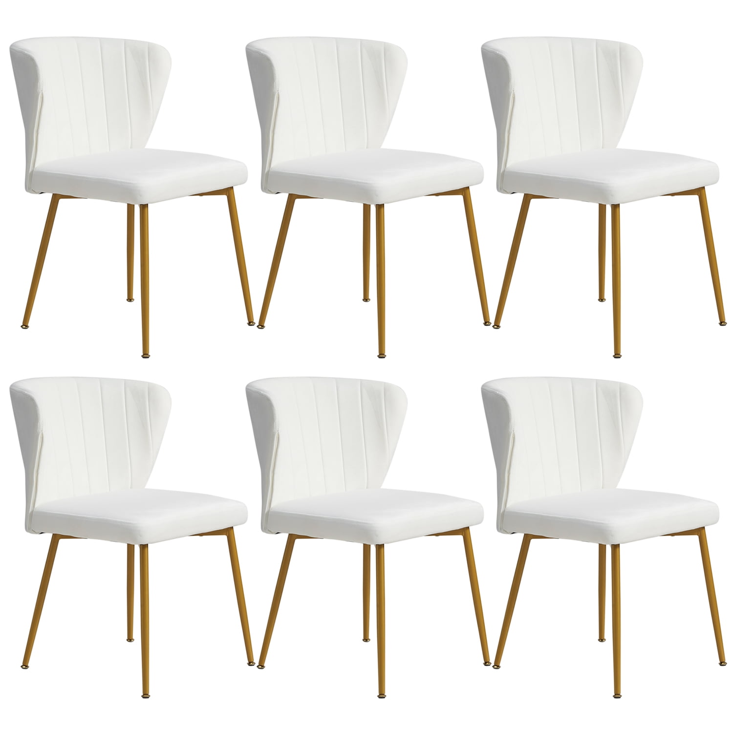 Tzicr Upholstered Dining Chairs Set of 6, Modern Wingback Dining Chairs ...