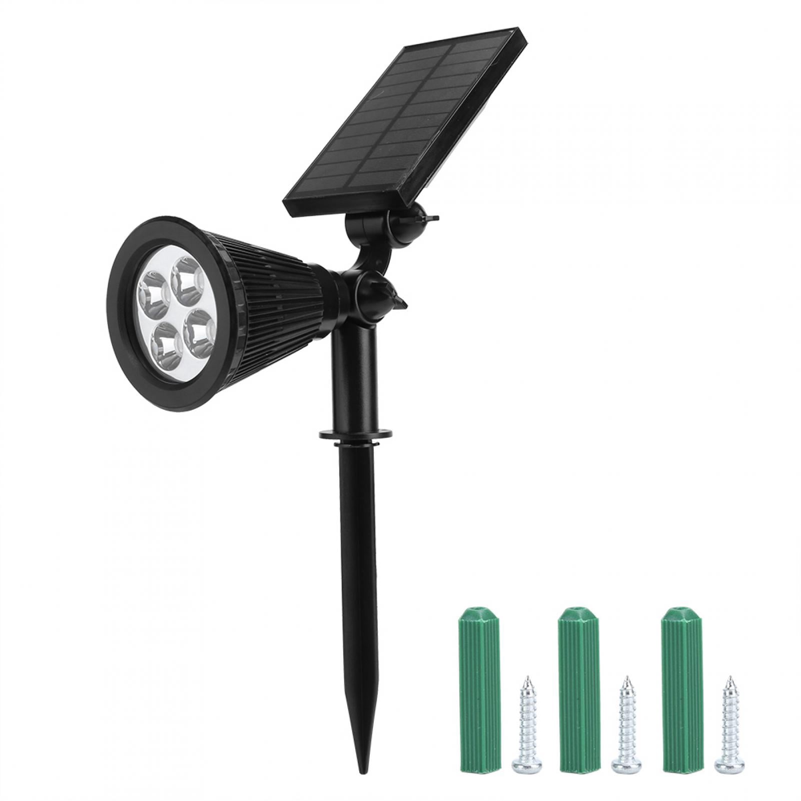 Tzilke Adjustable Outdoor Solar Spotlight - Waterproof Security Wall ...