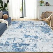BERTHMEER 4'x6' Gray Abstract Modern Area Rugs for Office Entryway ...
