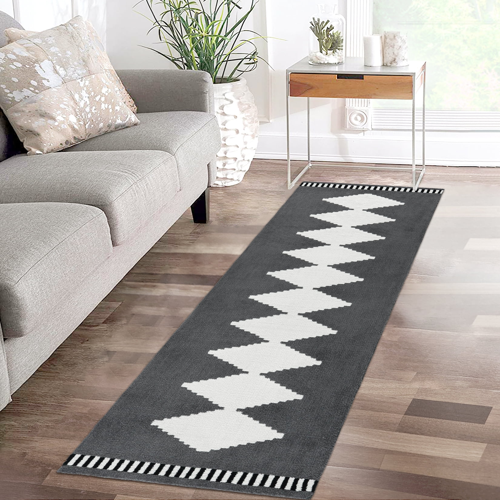 Tzou Area Rug Runner 2'x6' Modern Geometry Area Rug for Entryway ...