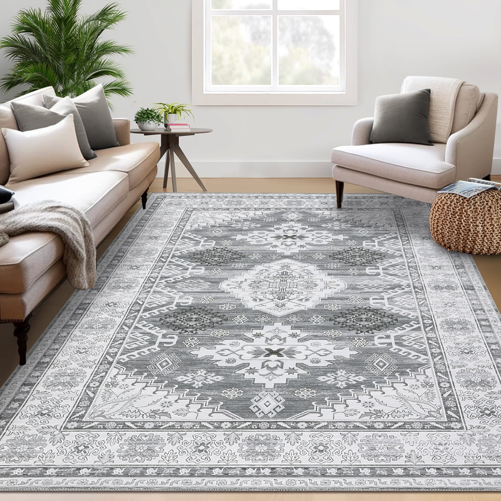 Tzou Boho Area Rugs 8x10 for Bedroom Washable Vintage Living Room ...
