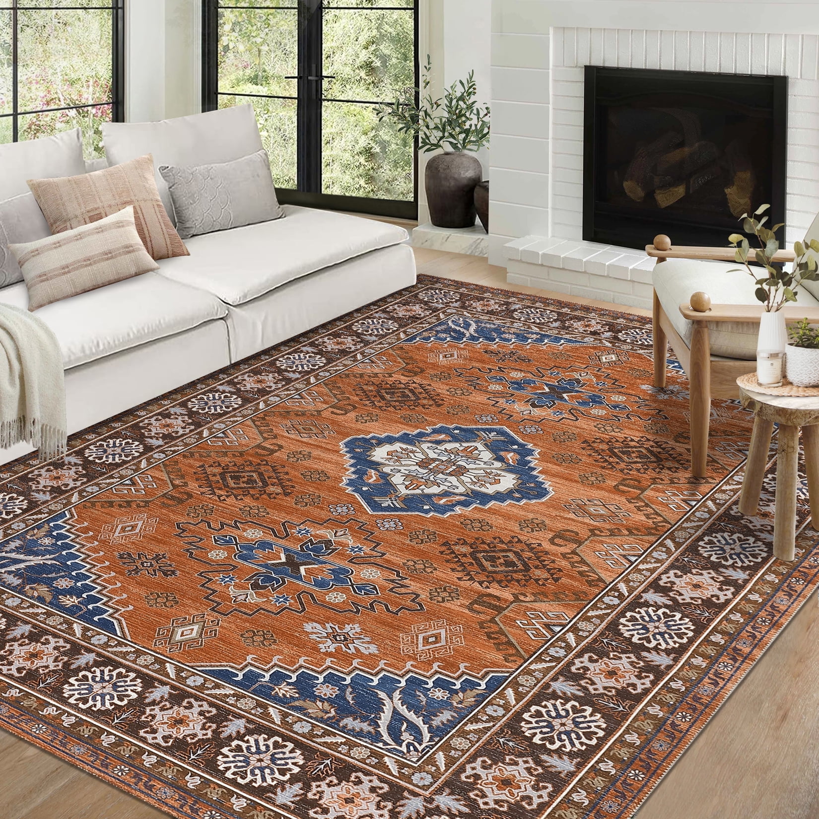 Tzou Boho Area Rugs 8x10 for Bedroom Washable Vintage Living Room ...