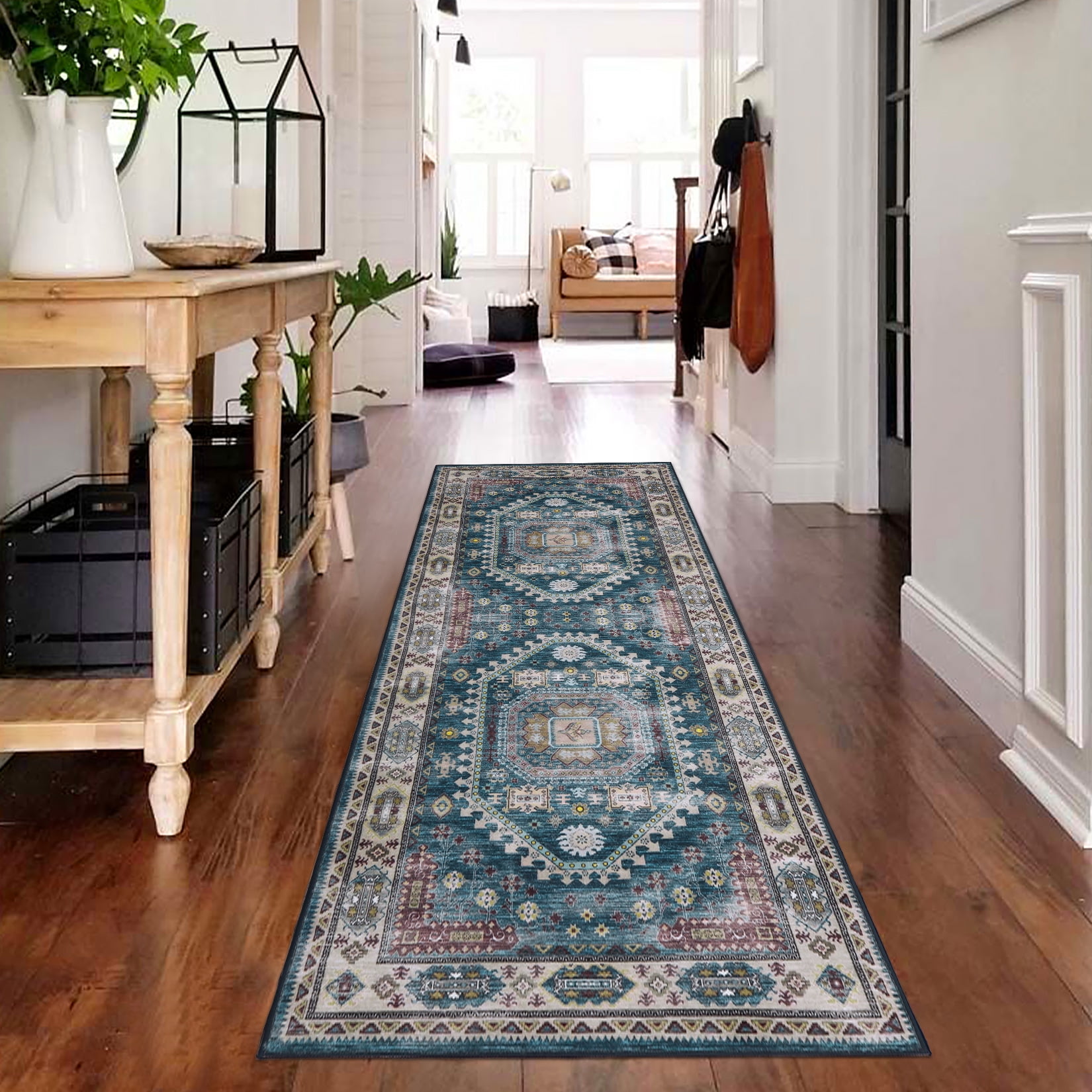 Tzou Boho Rug Runner 2x6 Washable Vintage Persian Rug Tribal Entryway ...