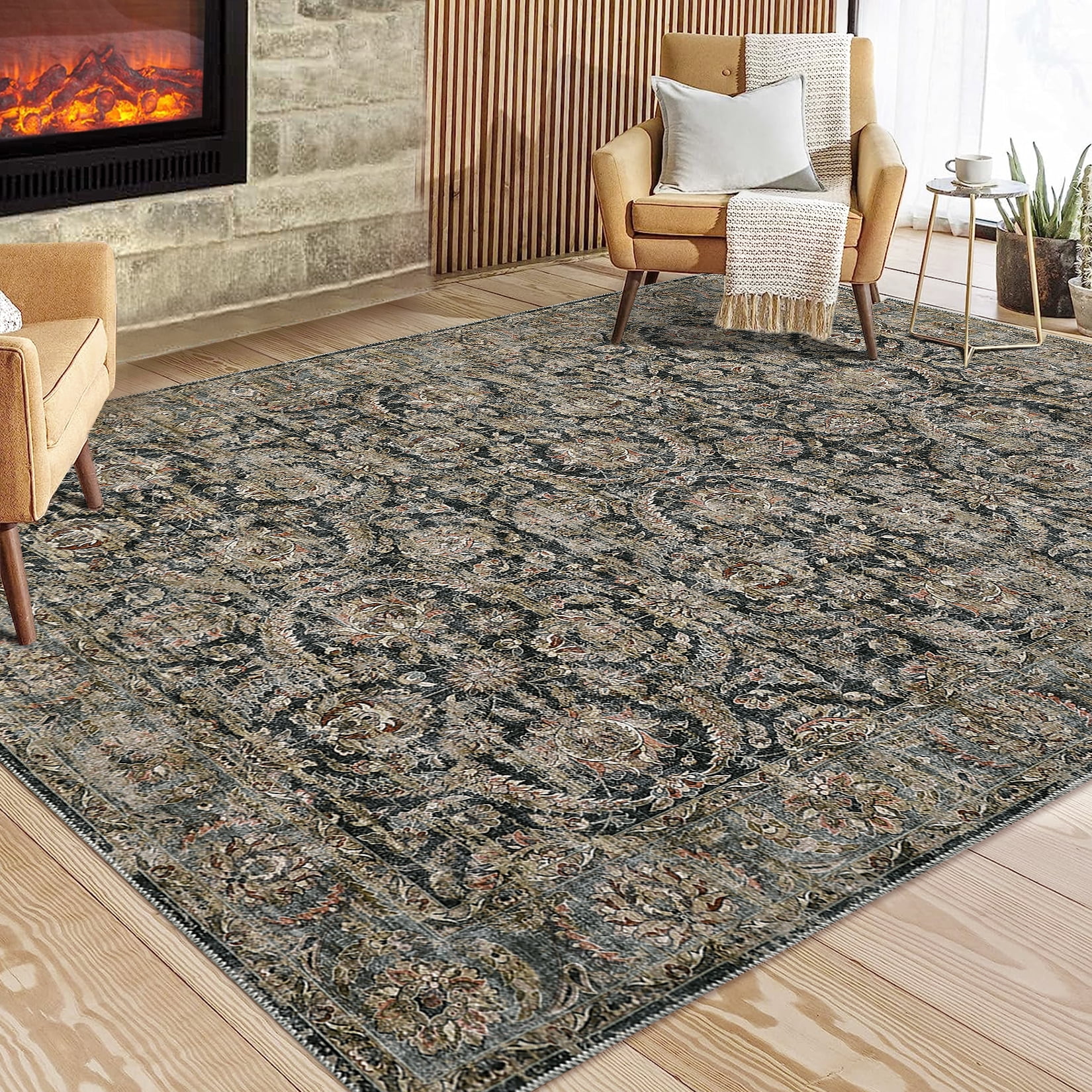 Tzou Extra Large Vintage Area Rugs 10x13 for Dining Room Washable Retro ...