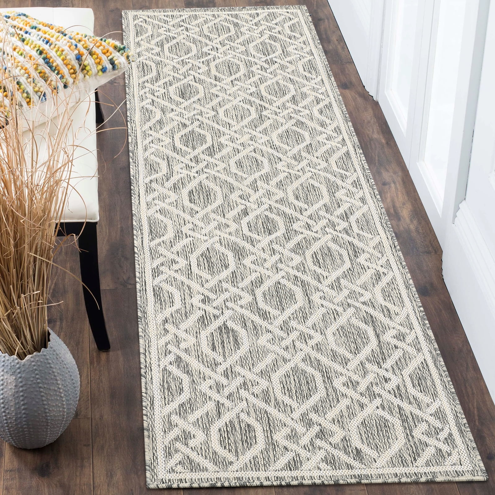 Tzou Geometric Runner Rugs 2'3"x7'3" Modern Non Shedding Kitchen Carpet ...
