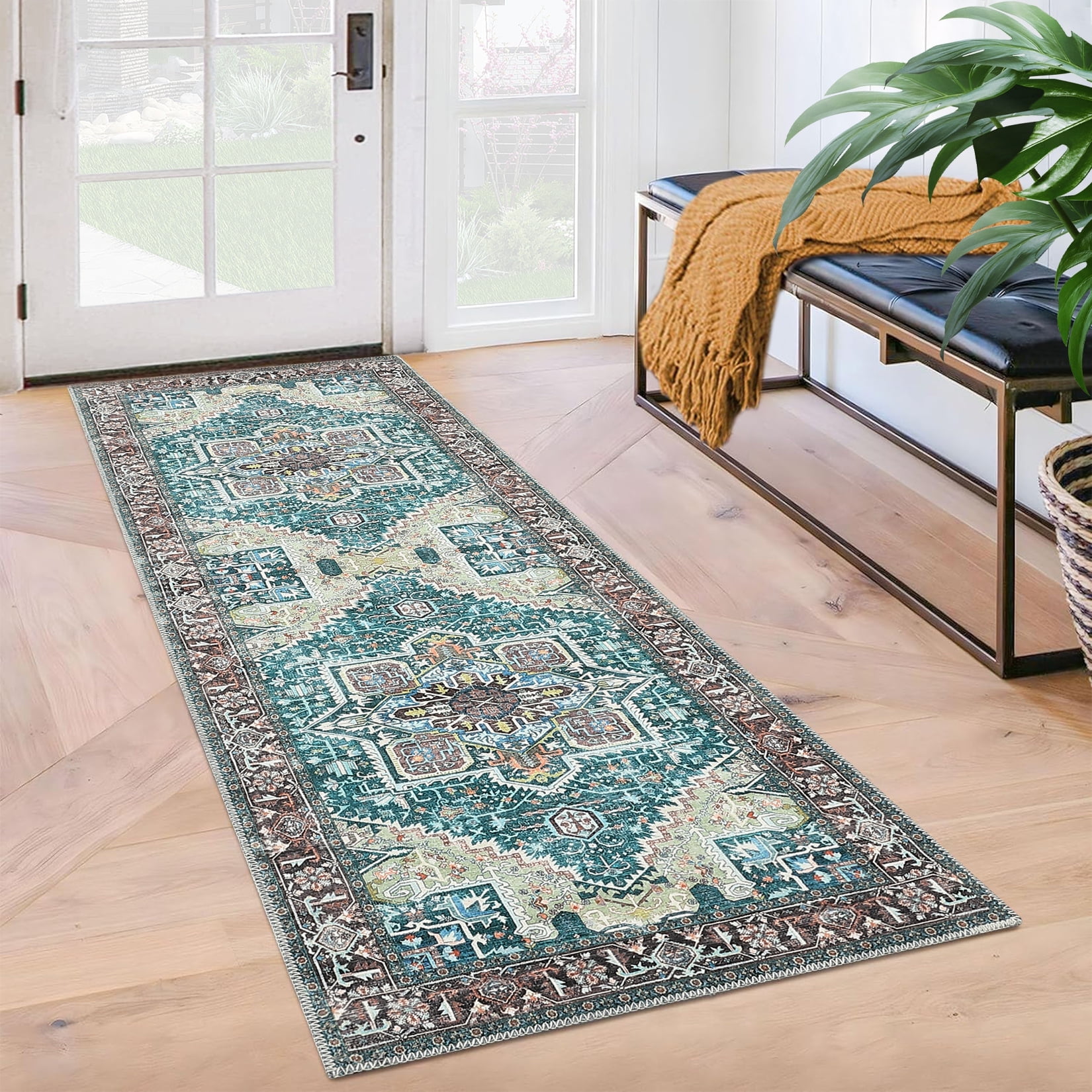 Tzou Persian Area Rug Runner, 2x6 Washable Rugs for Living Room Anti ...