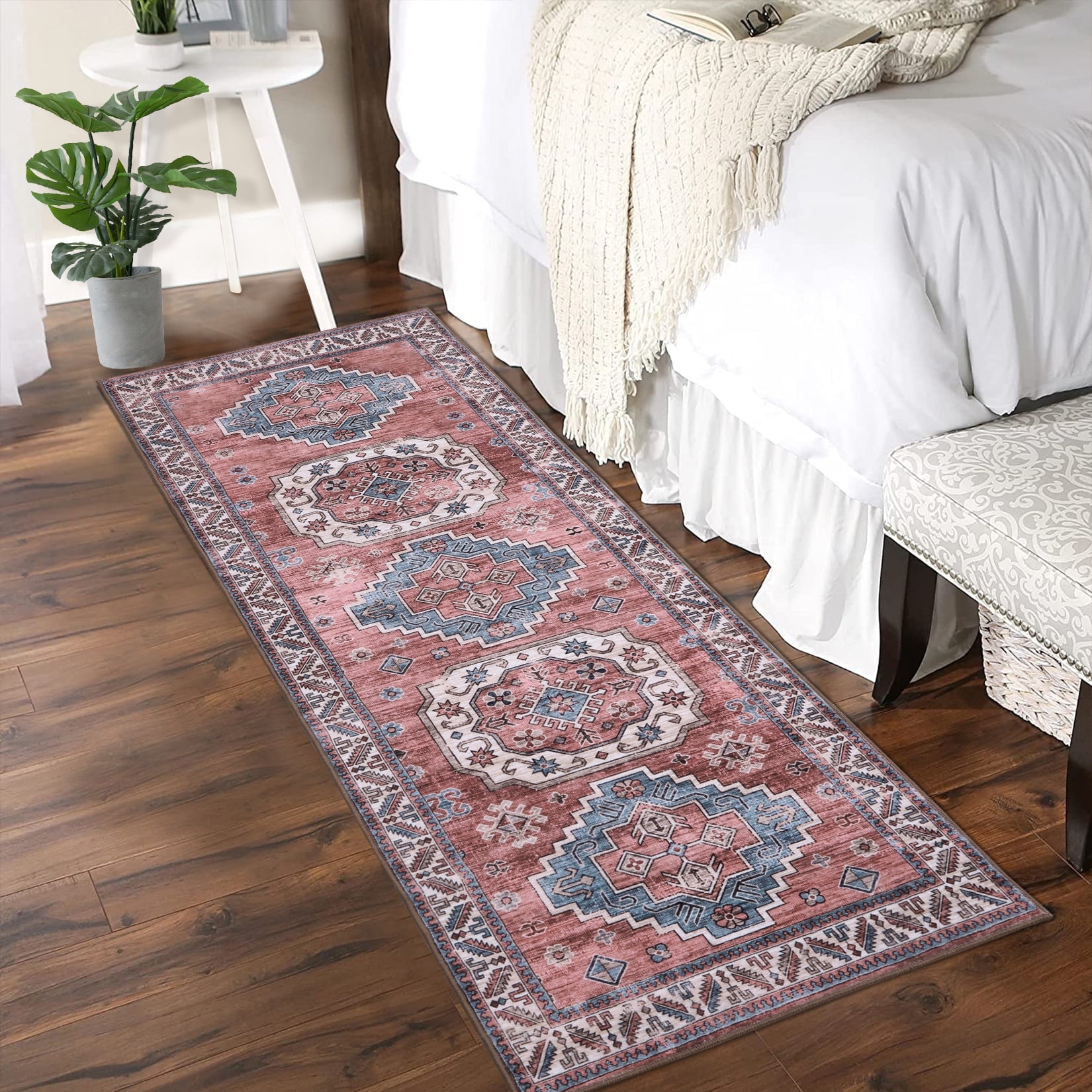 Tzou Persian Rug Runner 2x6 Vintage Entryway Door Mat, Non Slip Floor ...