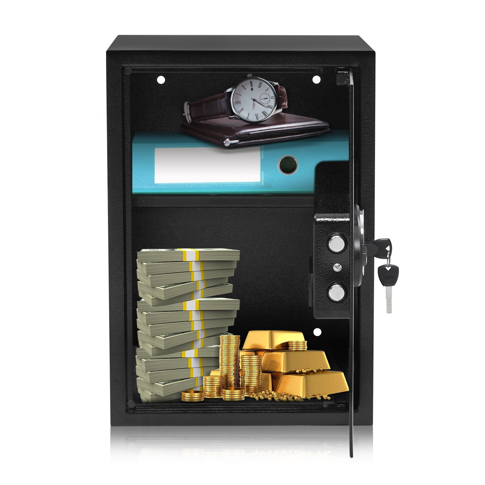 Tzou Safe and Lock Box, Digital Keypad, Strong Secure, 1.9 Cubic Feet ...