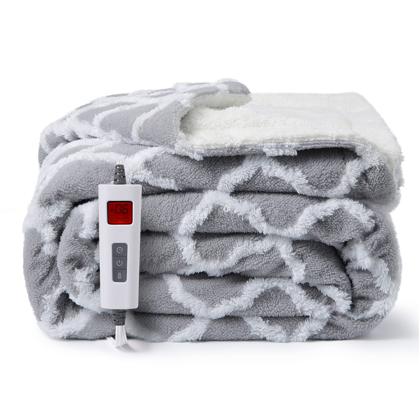Tzou Soft Heating Blankets for Home Office, with LCD Control, 6 Heat ...
