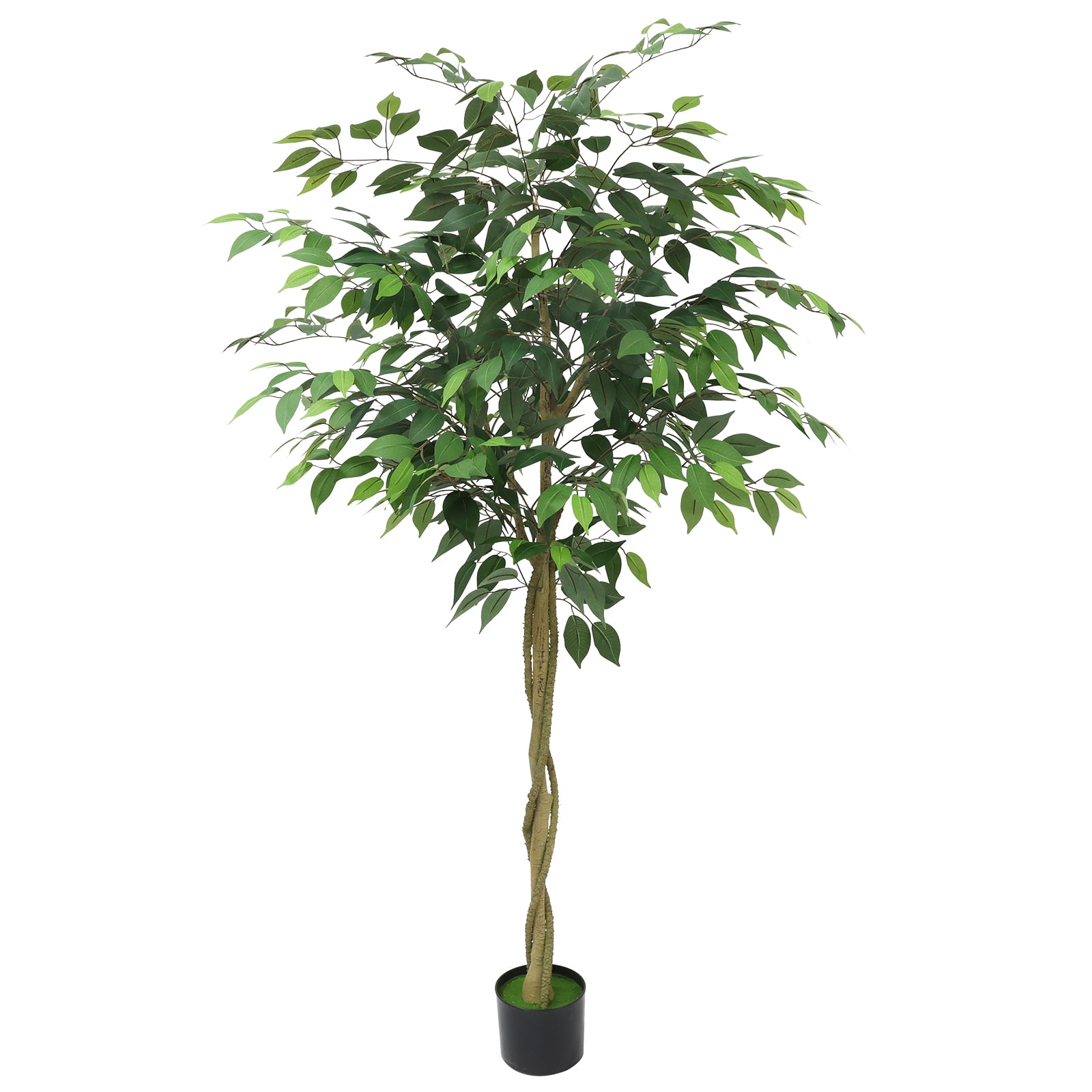Tzou Tall Ficus Tree Artificial 5ft for Home Office Living Room Bedroom ...