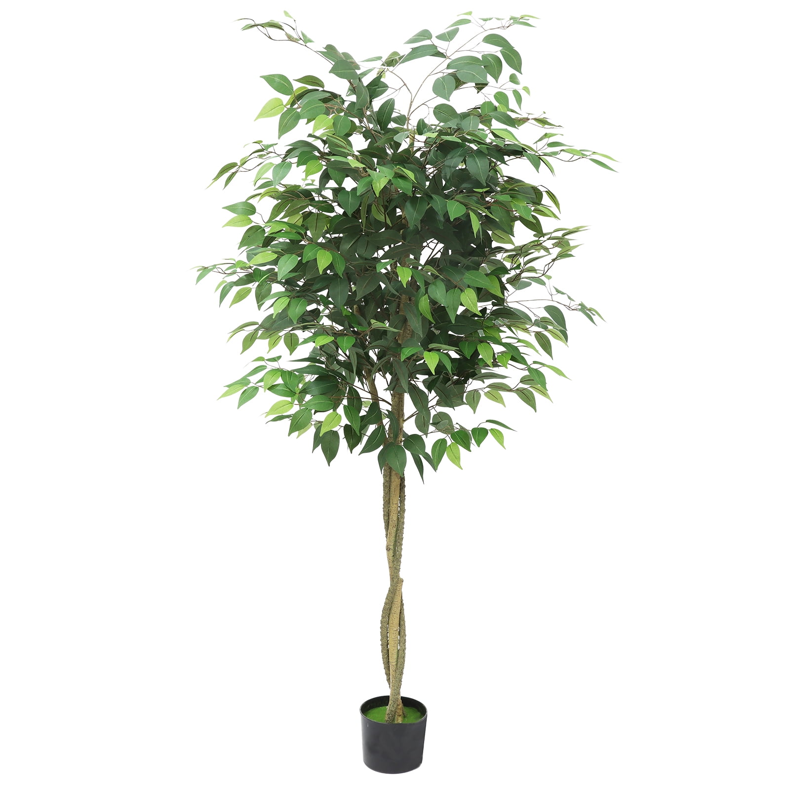 Tzou Tall Ficus Tree Artificial 6ft for Home Office Living Room Bedroom ...