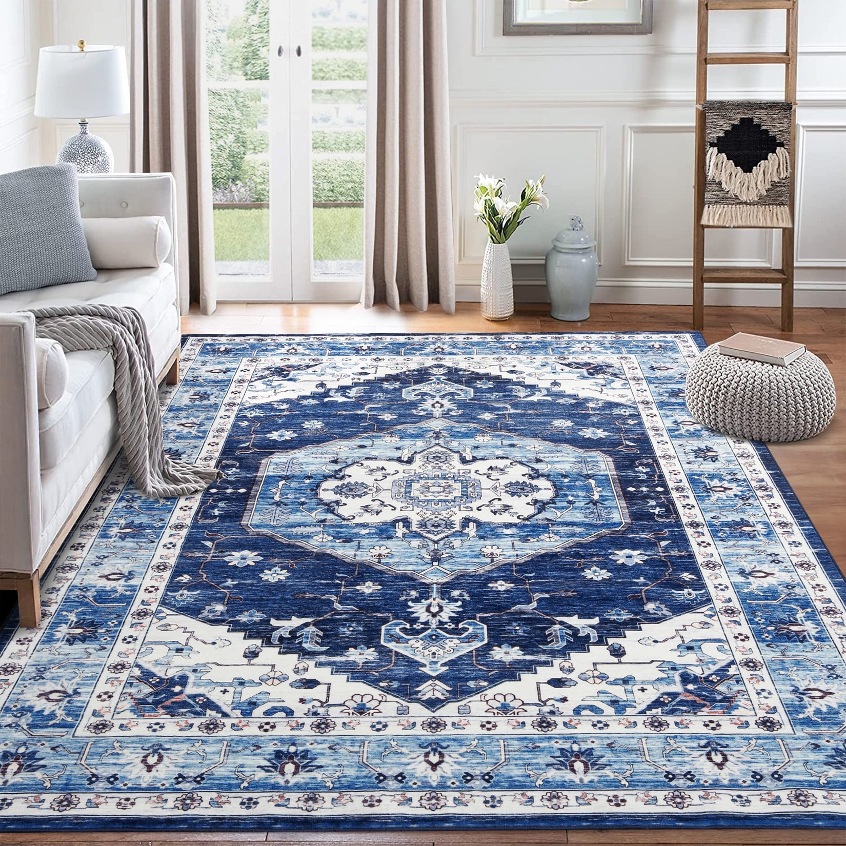 Tzou Persian Washable Large Area Rug 8x10, Super Soft, Indoor Carpet ...
