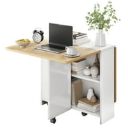 Dinaza Collapsible Dining Table with Storage, Portable, Extendable ...