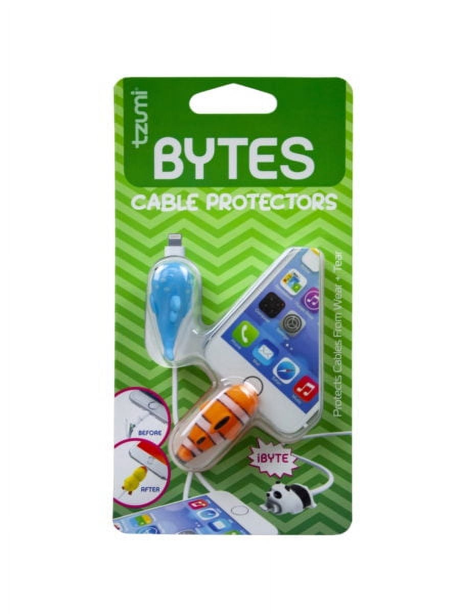 Tzumi Cord Bytes 2-Pack - Silicone Universally-Fitting Cable Protectors ...