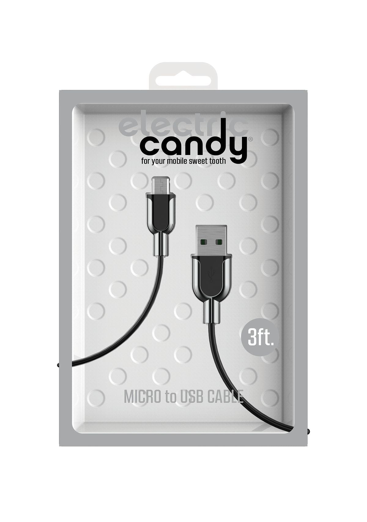 Tzumi Electric Candy Micro-usb Charging Cable, Gray, 3 Ft. - Walmart.com