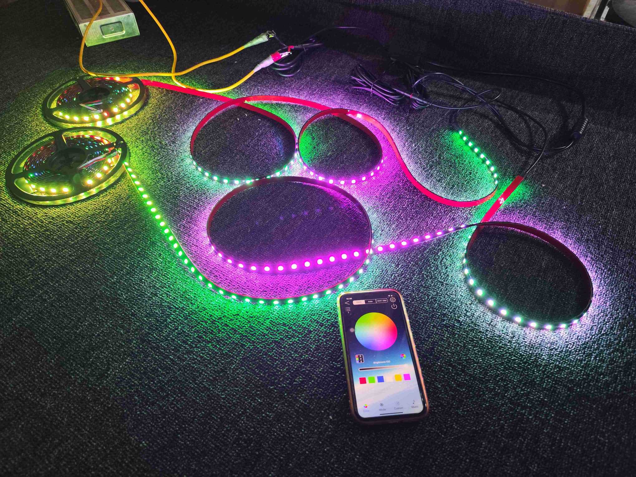 Tzvmnylighting - 16PCS 6.5FT 78" Smoked LEDs Tinted Dream Color CHASING ...