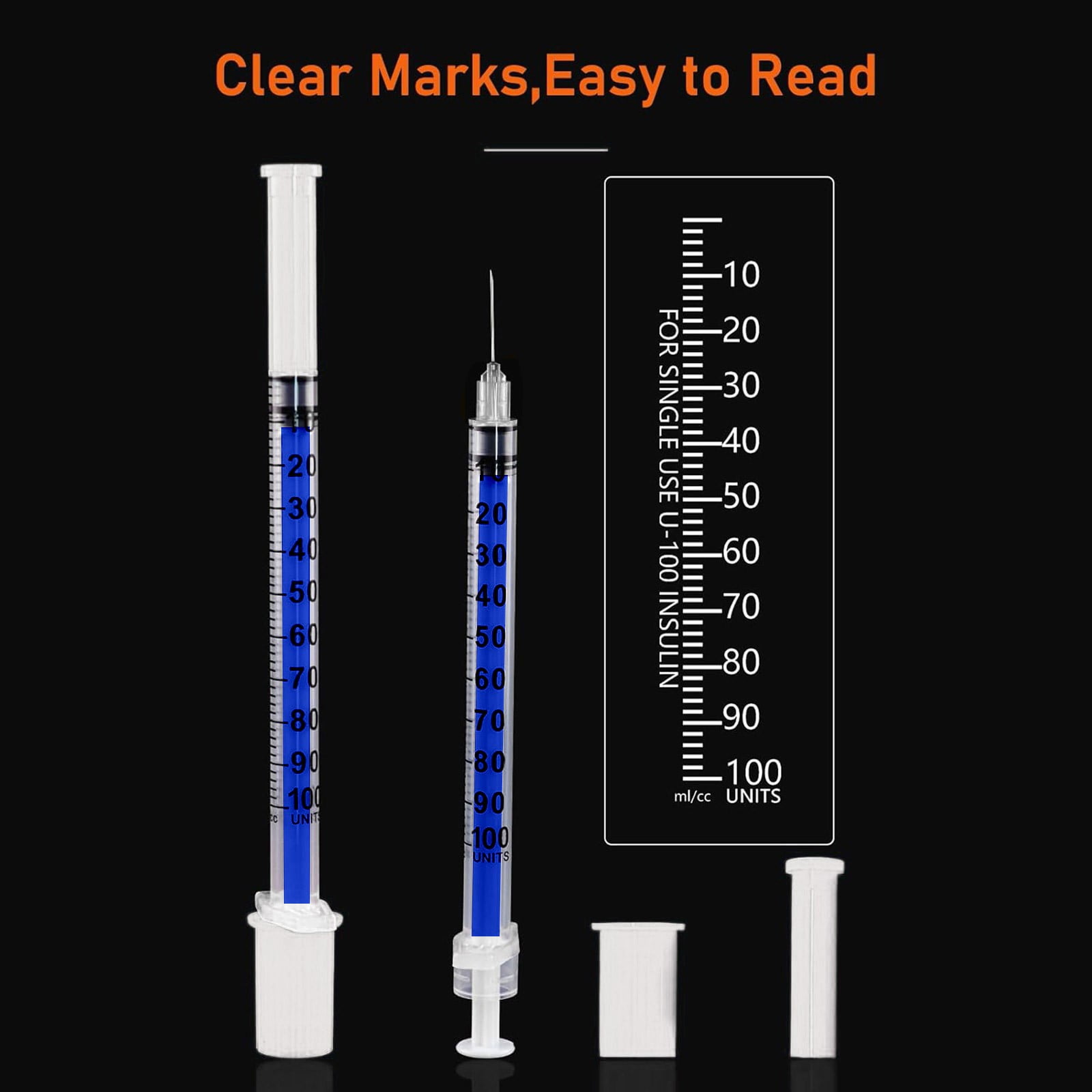 U 100/2Ml With 31 Gauge 5/16 Inch 8Mm Needle Lab Disposable Sample, 10 ...