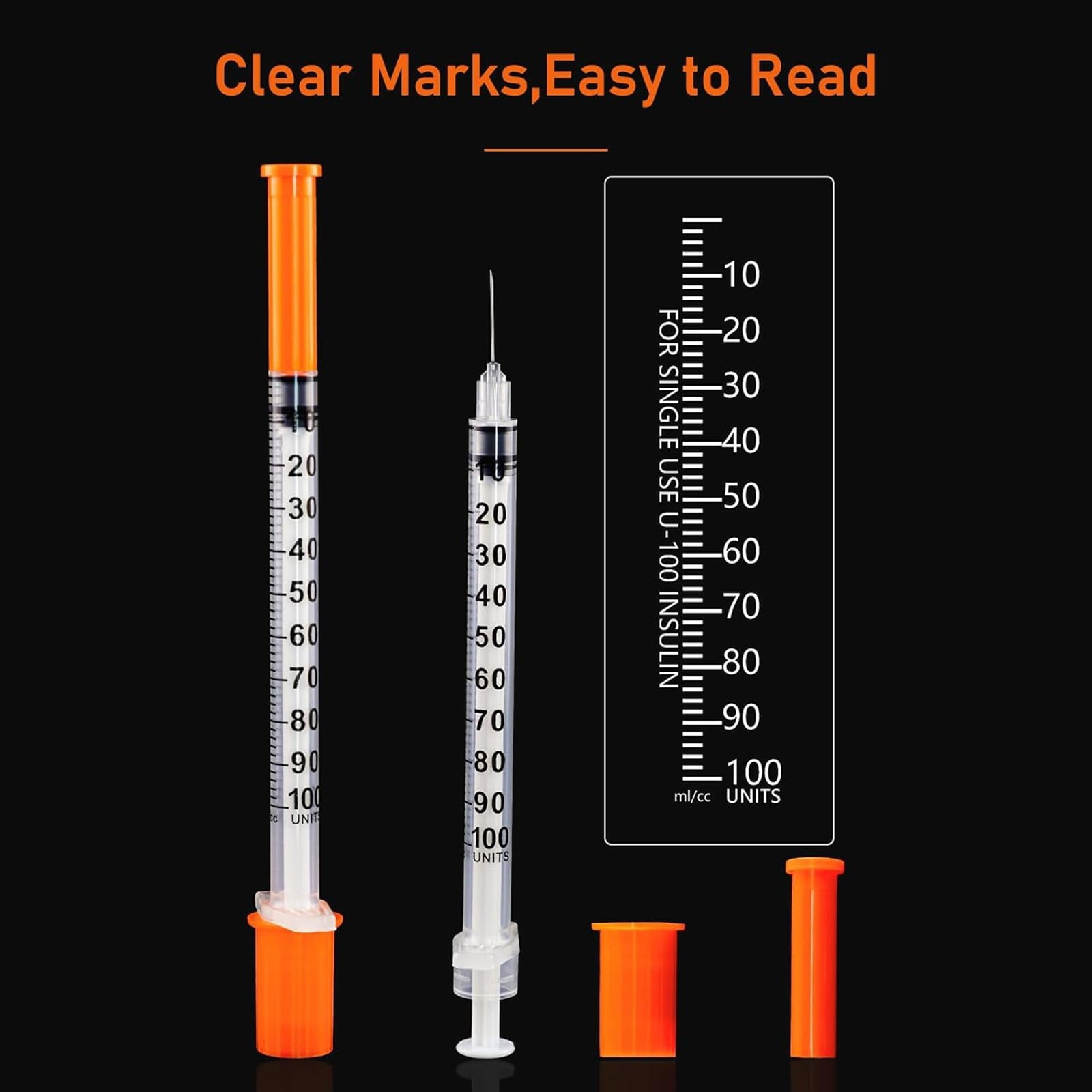 U 100 /2ml with Needle 31G 5/16" 8mm /2 Disposable Individual Package Pack of 10 - Walmart.com