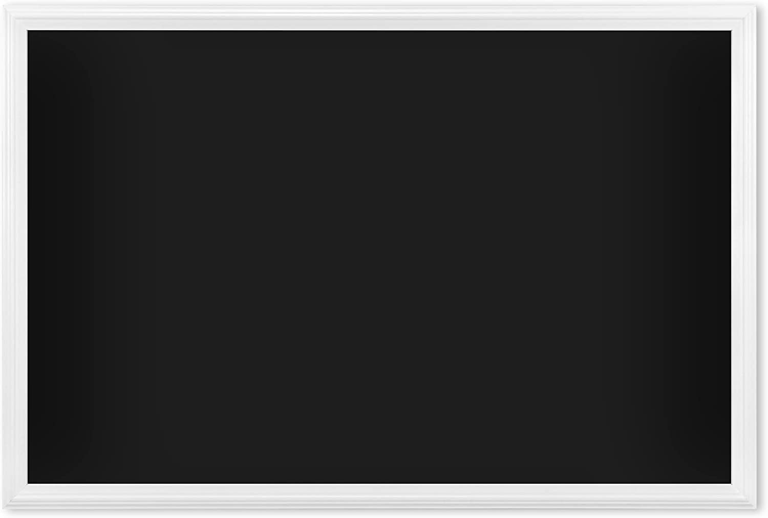 U 20" x 30" Magnetic Chalkboard with White Wood Frame, Blackboard ...
