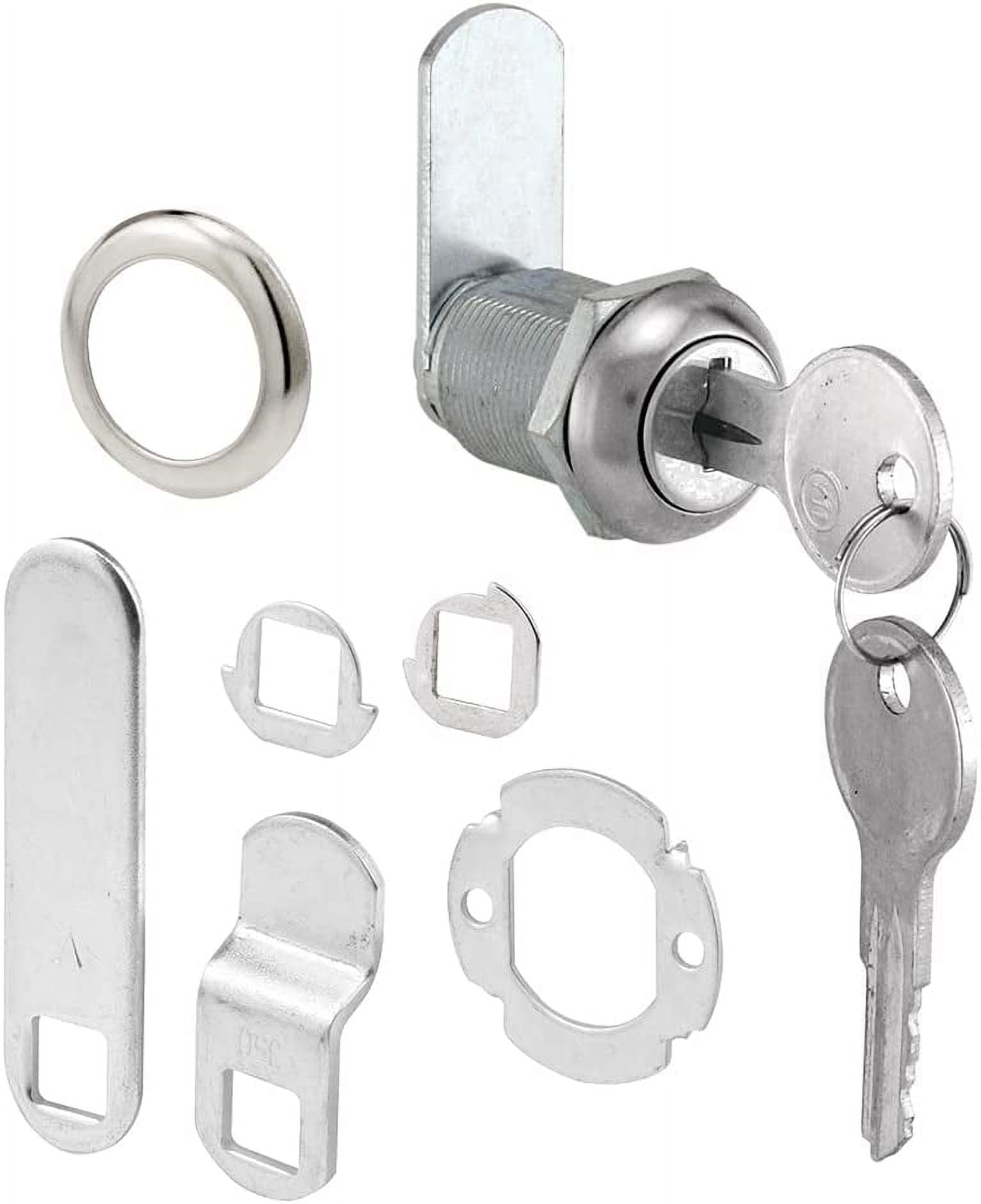 U 9943KA Keyed Alike Drawer and Cabinet Lock – 3 Cams, Trim Collar, 2 ...
