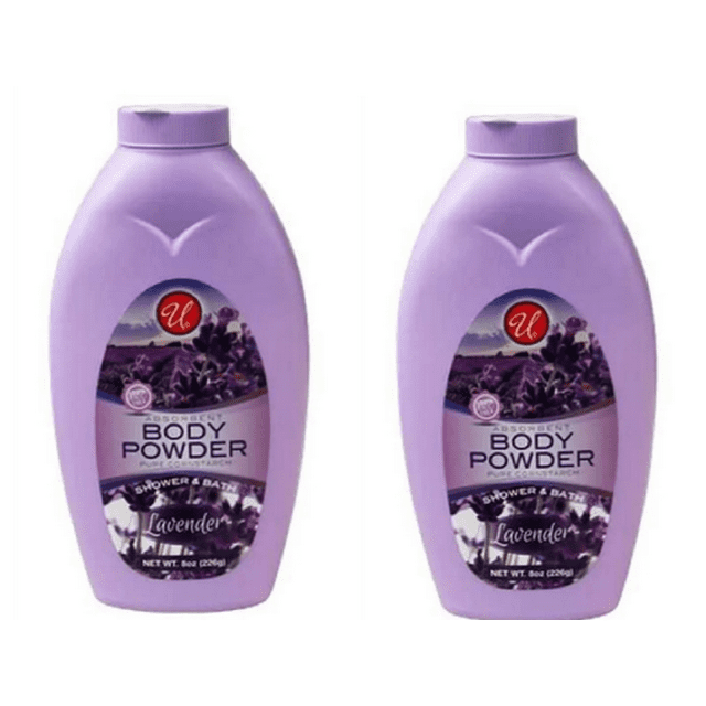 U Absorbent Lavender Fragrance Body Powder, Pure Cornstarch, Shower ...