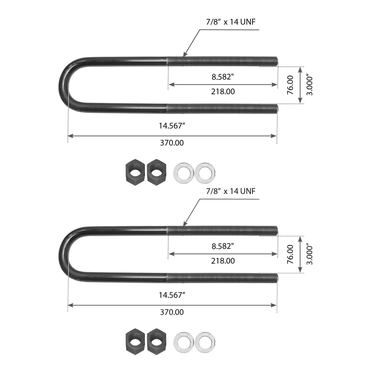 U BOLT KIT ROUND 7 8 14 X 14 9 16 X 3 6T Walmart u-bolt-kit-round-7-8-14-x-14-9-16-x-3-6t-walmart
