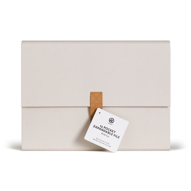 U BRANDS Arid Ivy 13 Pocket Expandable File Folder, Off-White, 3343U ...