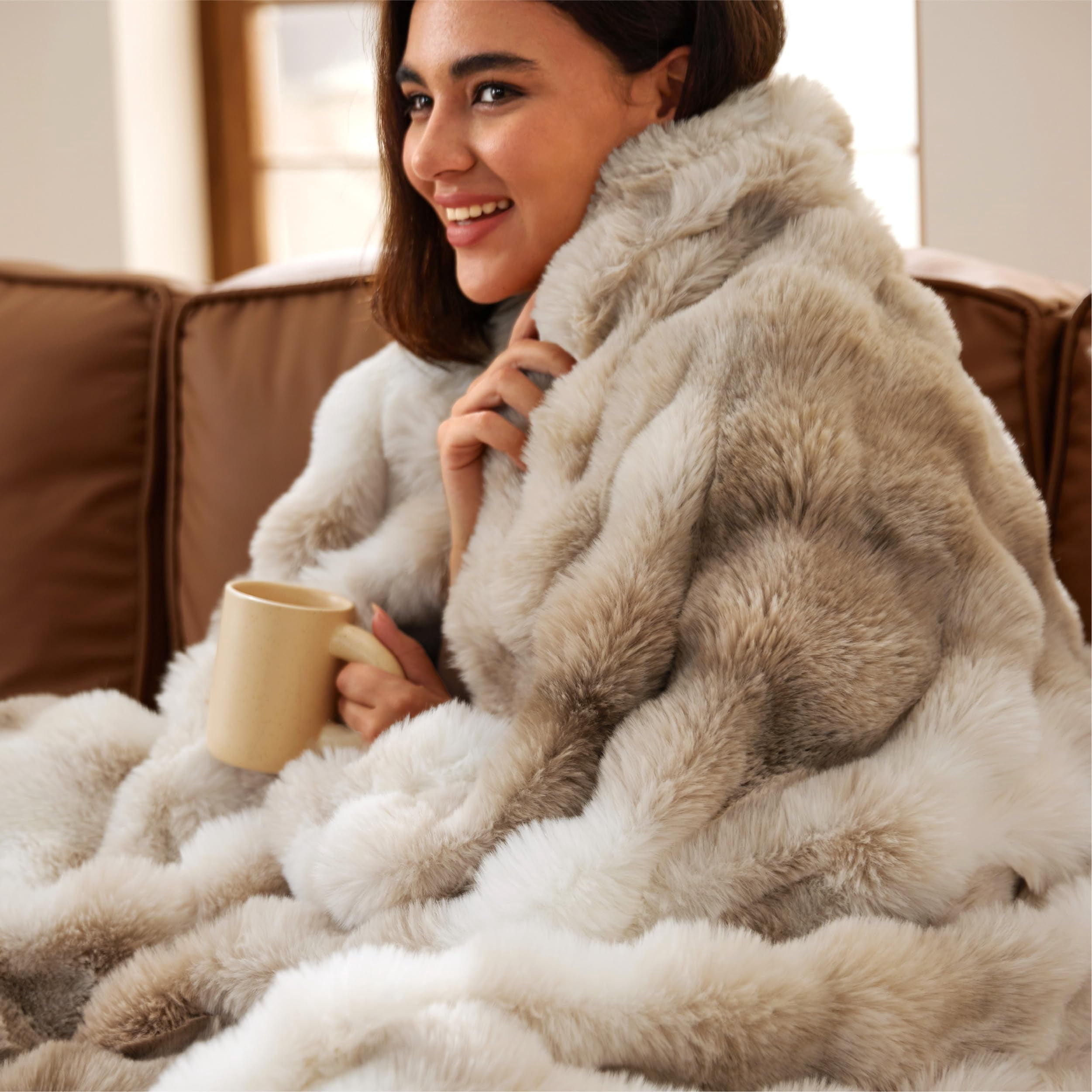 U by Bedsure GentleSoft Fluffy Fuzzy Twin Blanket, Soft Cozy Faux Fur ...