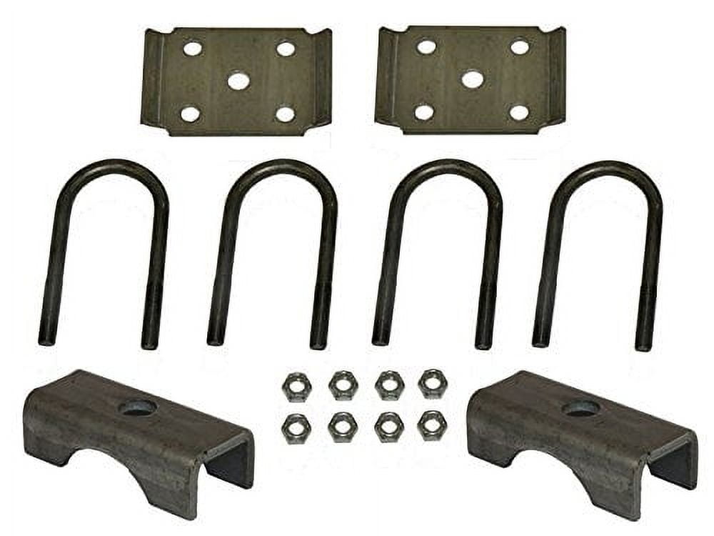 U-Bolt Mounting Kit for 3,500 lb Trailer Axles with 2-3/8 Inch Round ...