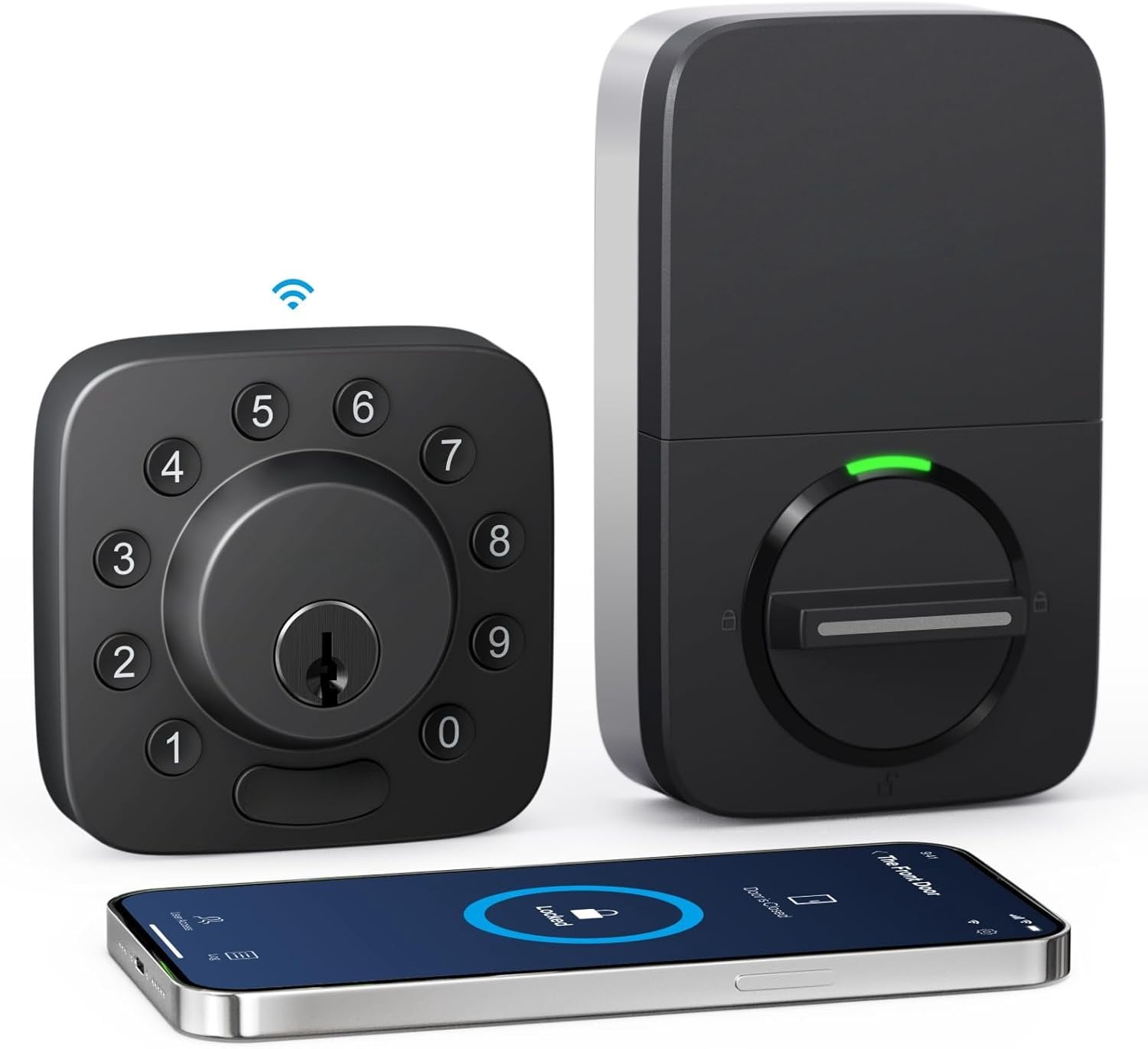 U-Bolt WiFi Lock with Door Sensor, Built in Keypad Deadbolt, Door Lock ...