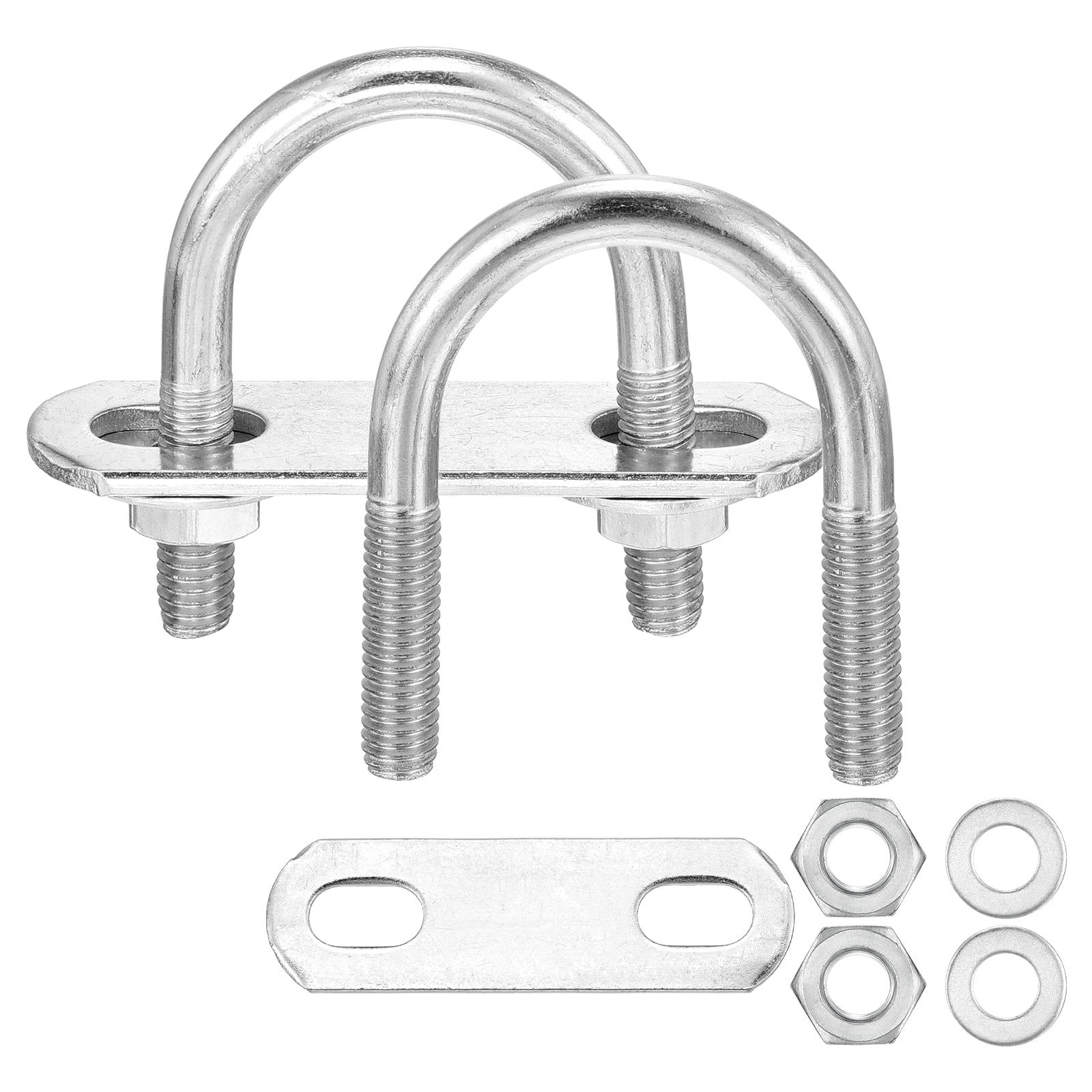U Bolts 4 Sets (1/4"(M6)x1.06"x1.85"), Round U Bolt Kits 304 Stainless ...