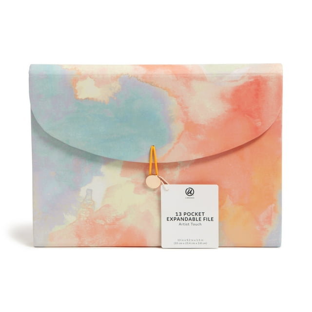 U Brands 13 Pocket Expandable File, 13 x 9.2 x 1.5 in., Artistic Touch ...