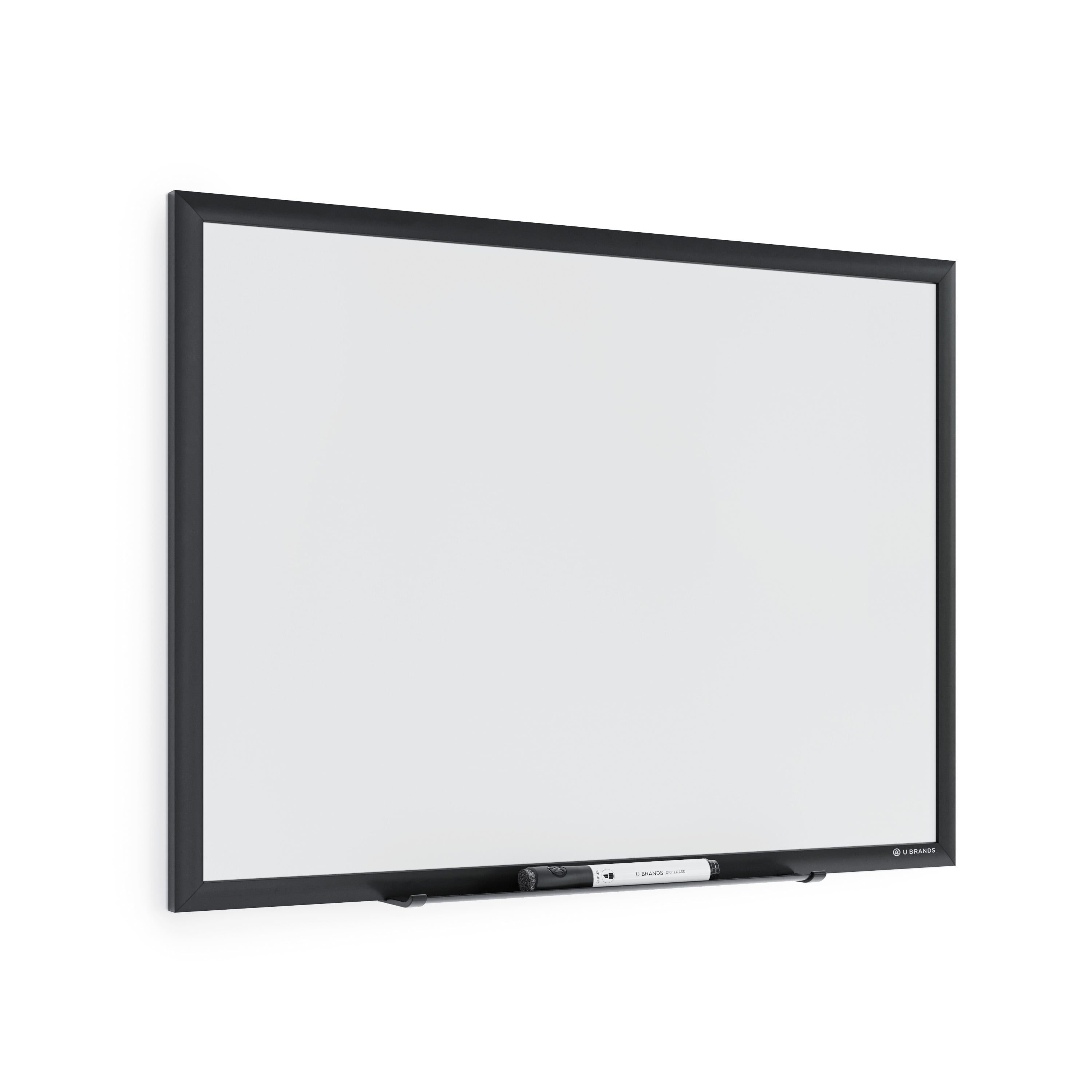 U Brands 17 x 23 in. Magnetic Dry-Erase Board, Black Aluminum Frame ...
