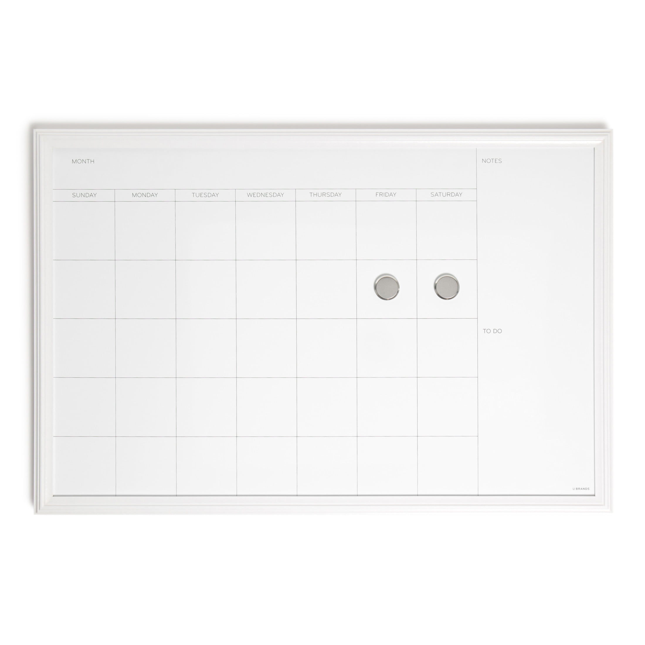 U BRANDS Large Wall Mount Monthly Calendar Board Magnetic 30x20 in ...