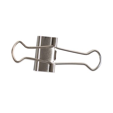 U Brands Binder Clips, Micro 1/2" Capacity, Black and Silver Steel, 100 ...