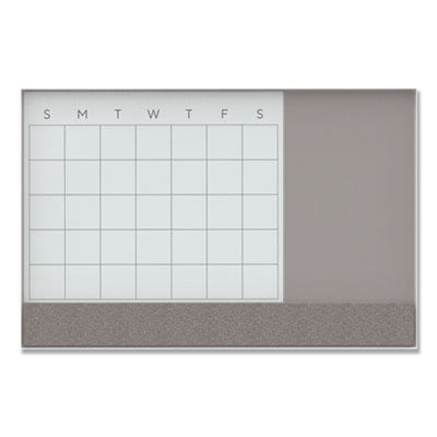 U Brands 48 x 36 in. 3N1 Magnetic Glass Dry Erase Monthly Calendar ...