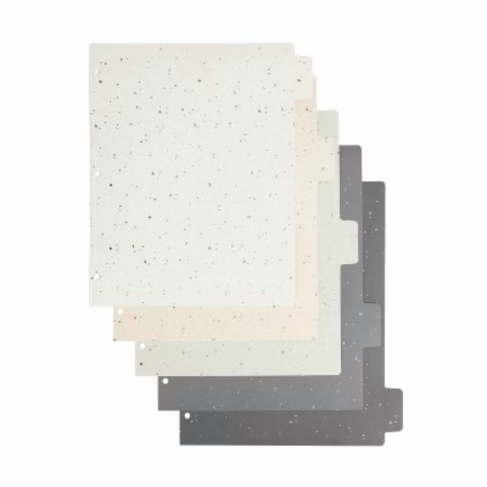 U Brands 5 Tab Paper Dividers Sophisticated Speckle: File Organizer ...
