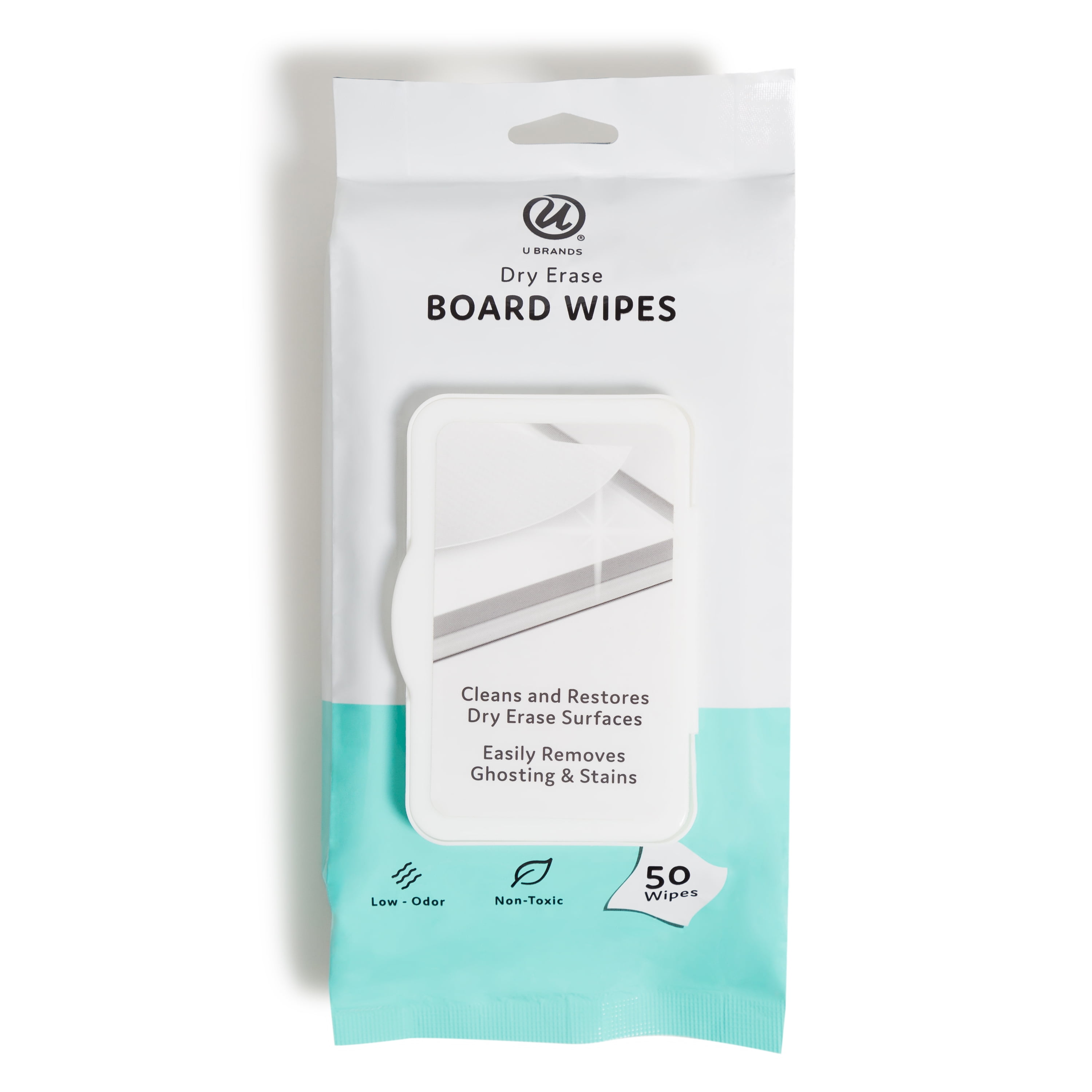 U Brands 50ct Dry Erase Board Cleaner Wipes, Polyester Cloth ...