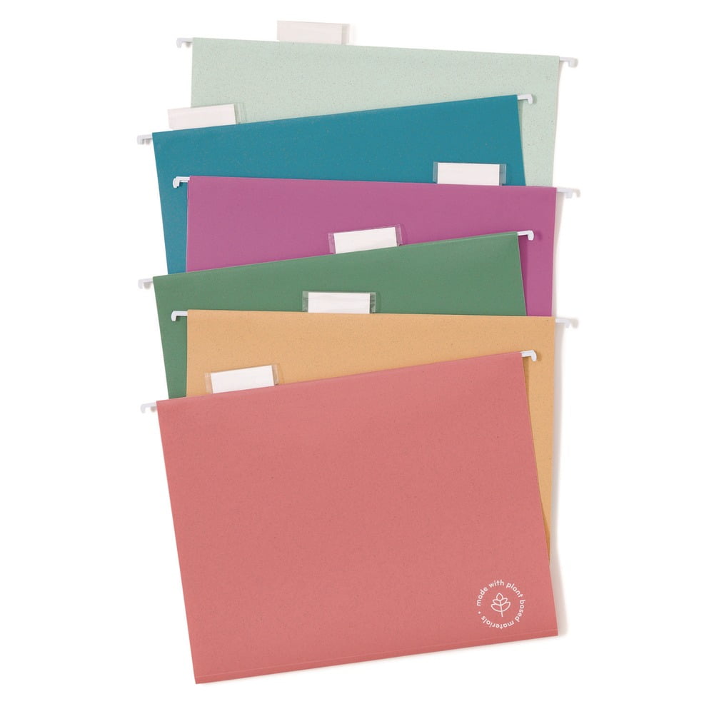 U Brands 6596U01-12 1/5-Cut Tabs Letter Size U-Eco Hanging File Folders ...