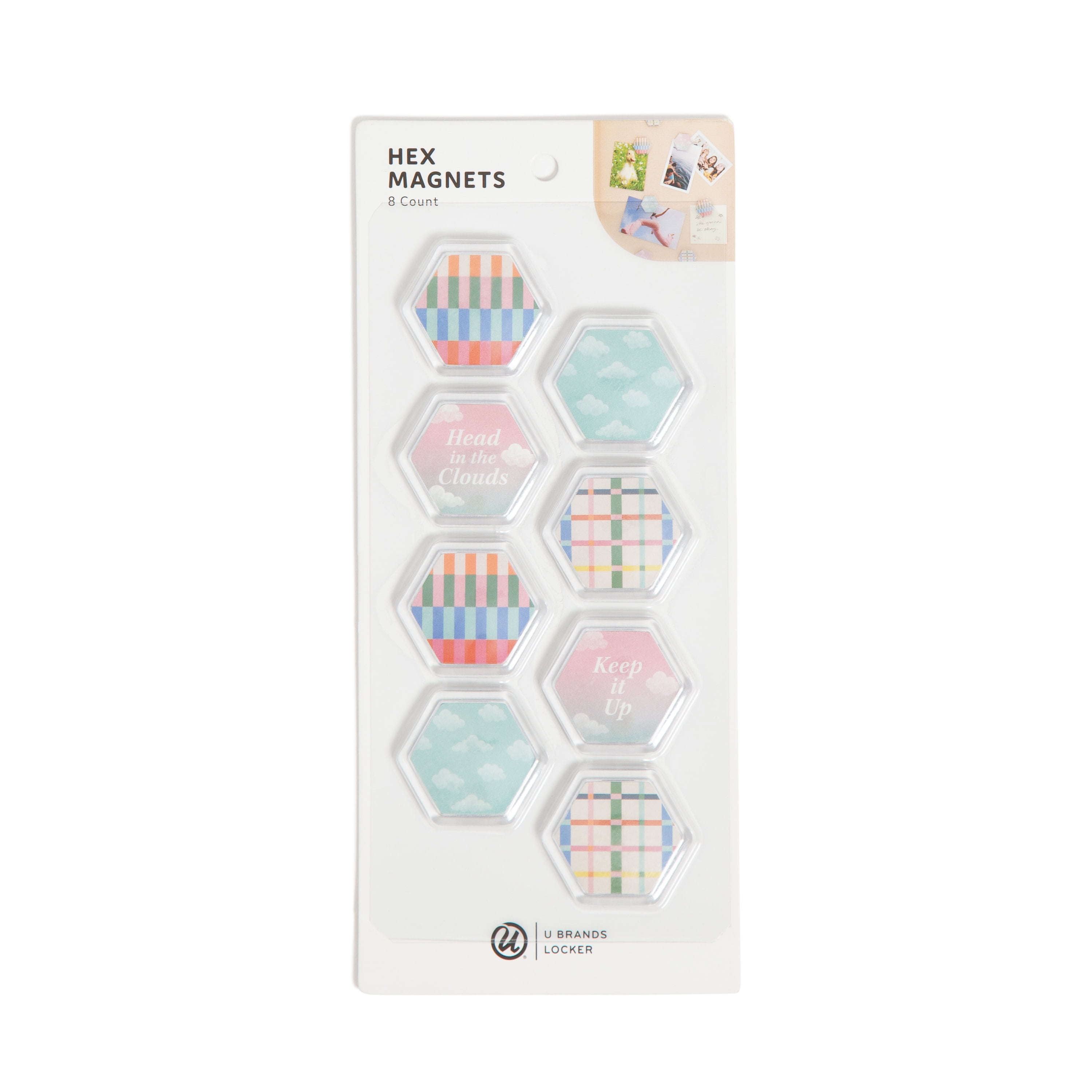 U Brands 8ct Hex Magnets - Hyper Prep, Assorted Colors - Walmart.com