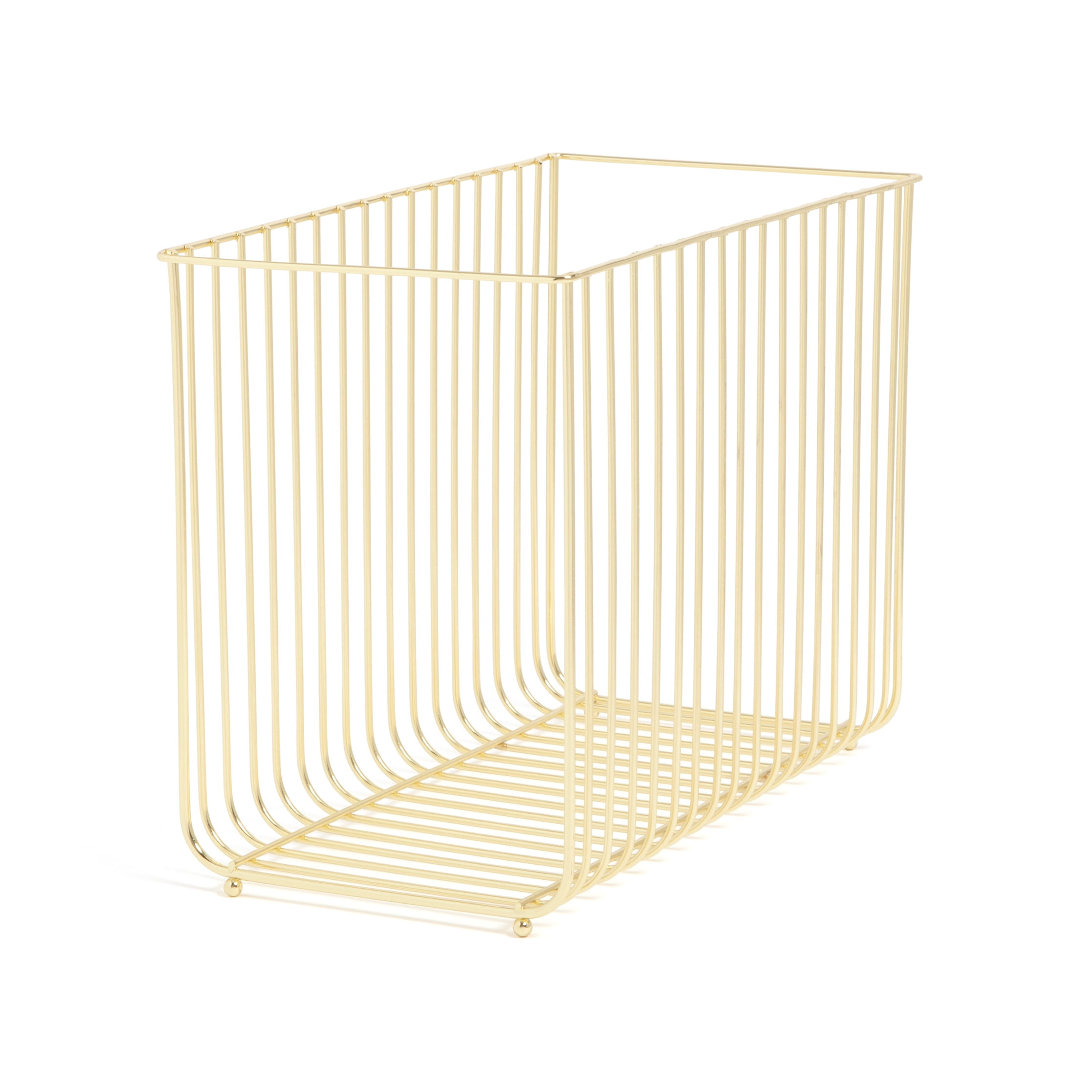 U BRANDS Gold Metal Hanging File Basket, 9.2x12.4x6.1 inches, File ...