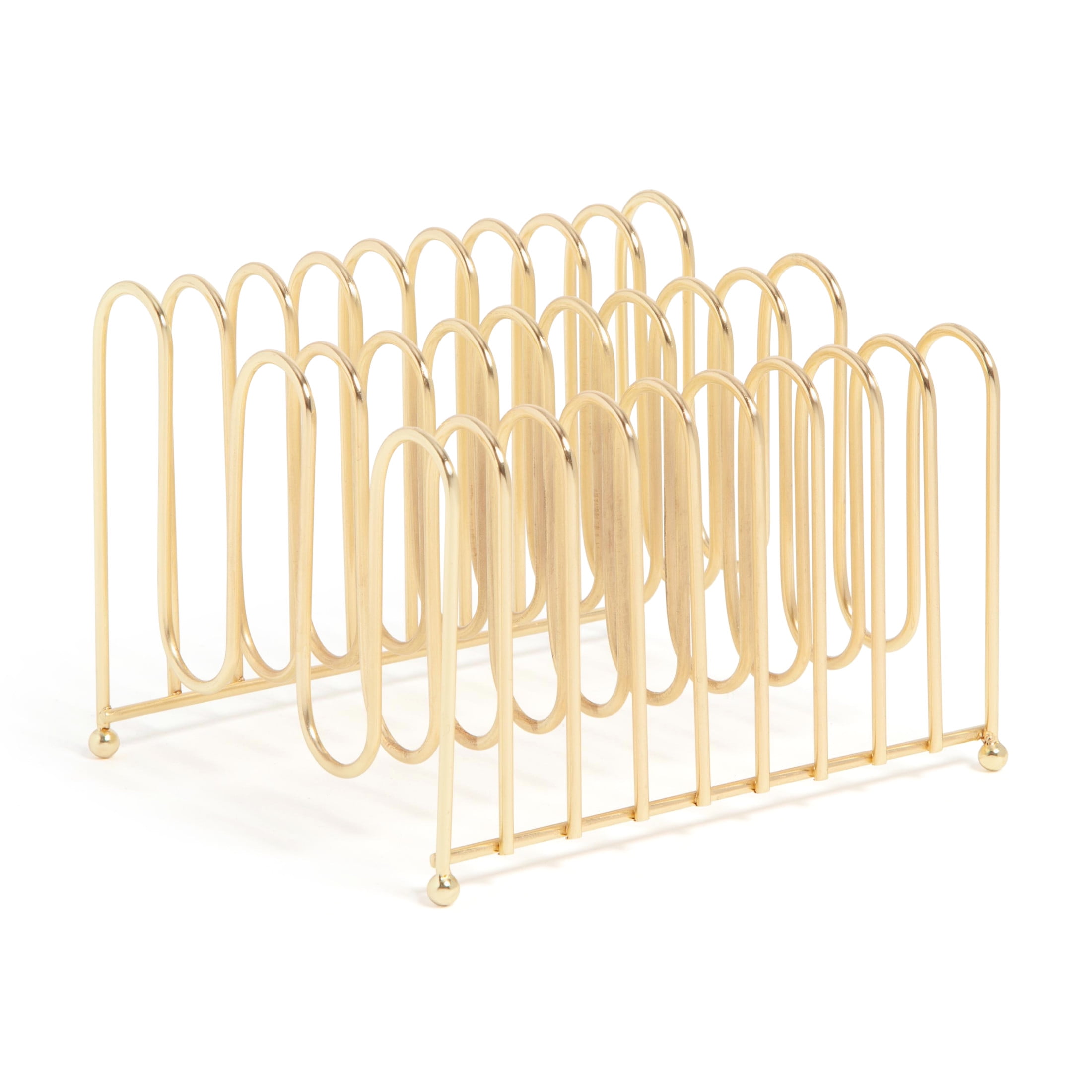 U Brands Bent Wire Letter Sorter, 5.95 x 5.2 x 4.21 in., Gold - Walmart.com